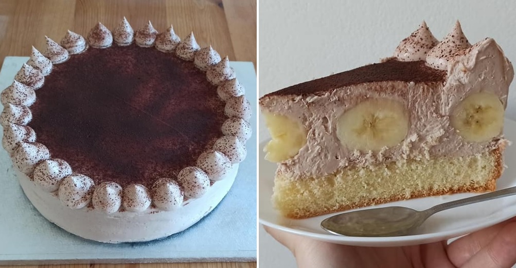 Jednoduchá banánová torta s mascarpone krémom - Receptik.sk